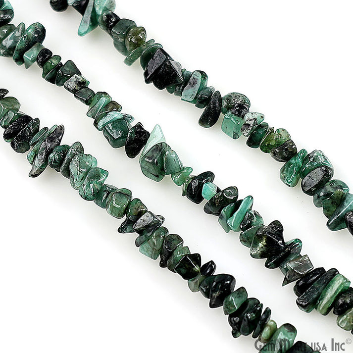 Emerald Chip Beads, 34 Inch, Natural Chip Strands, Drilled Strung Nugg ...