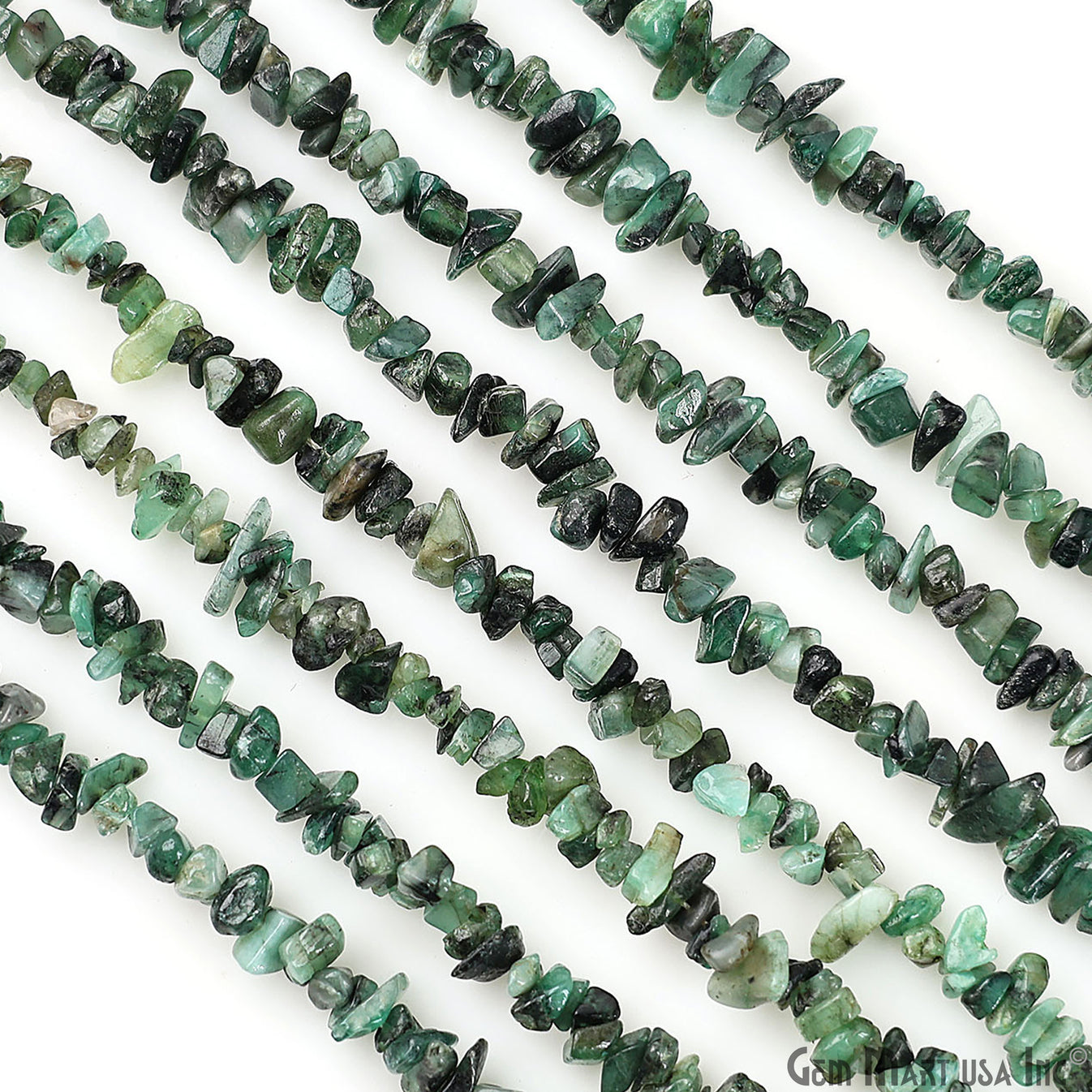 Emerald Chip Beads, 34 Inch, Natural Chip Strands, Drilled Strung Nugg ...