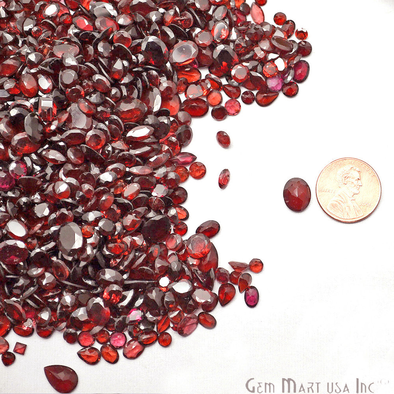 Garnet Wholesale Gemstones, 100% Natural Semi-Precious Gems, Red Facet ...