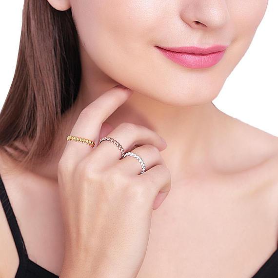 Minimalistic Stackable Adjustable Wedding Band Ring (GP-SP-RP) – GemMartUSA