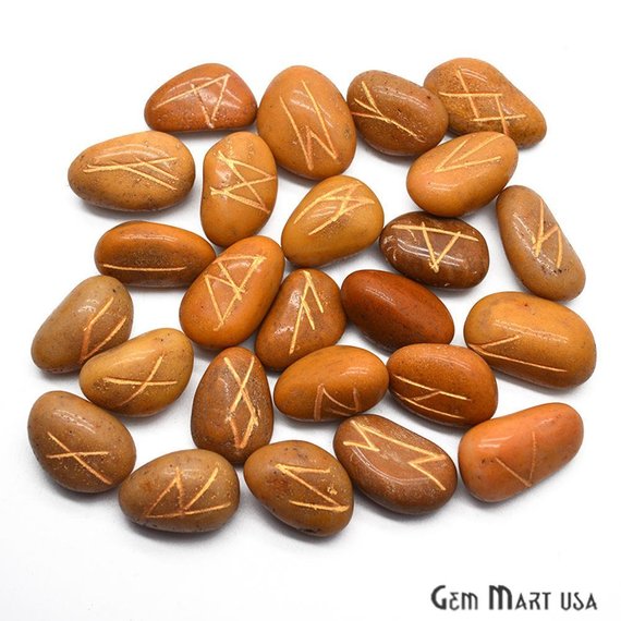 Rune Stones, Medium Size Spiritual Stones, Futhark Reiki, Rune Stone S ...