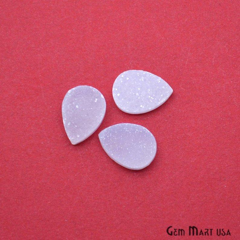 Plain Color Druzy 10x14mm Pear Shape Loose Cabochon (Pick Your Color ...